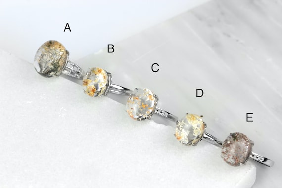 Scenic Quartz Ring/ Sterling Silver Ring/ Garden Quartz Ring/ | Etsy