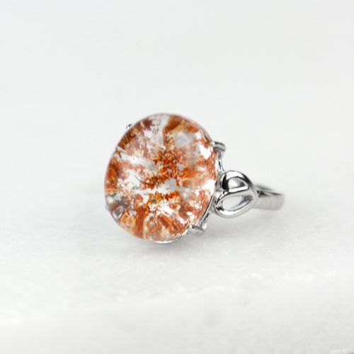 Lodolite Ring/ Garden Quartz Ring/ Red Quartz Ring/ Strawberry - Etsy