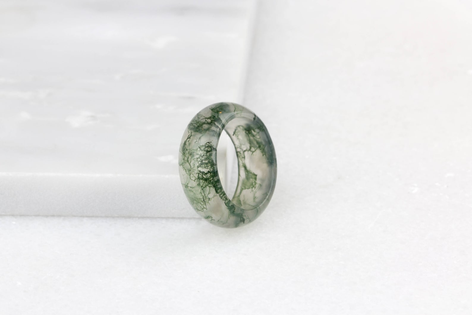 Moss Agate Ring, Green Moss Ring, Nature Rings, Moss Green Ring, Moss ...