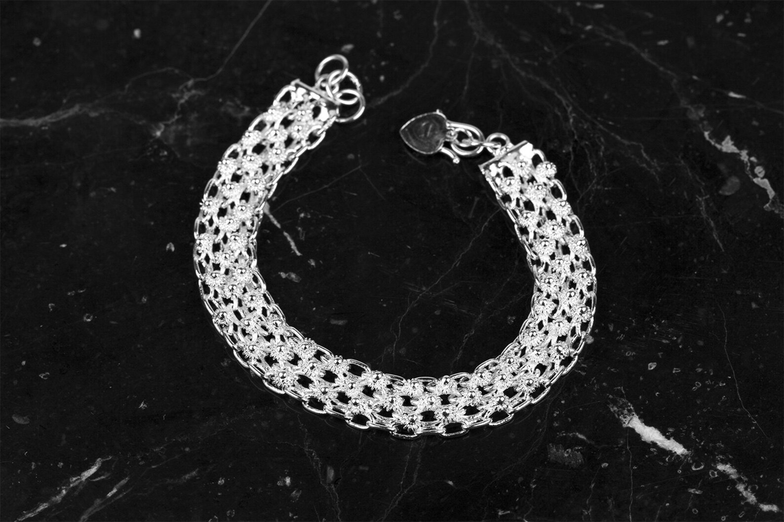 Sterling Silver Link Bracelet/ Silver Link Chain Bracelet/ - Etsy