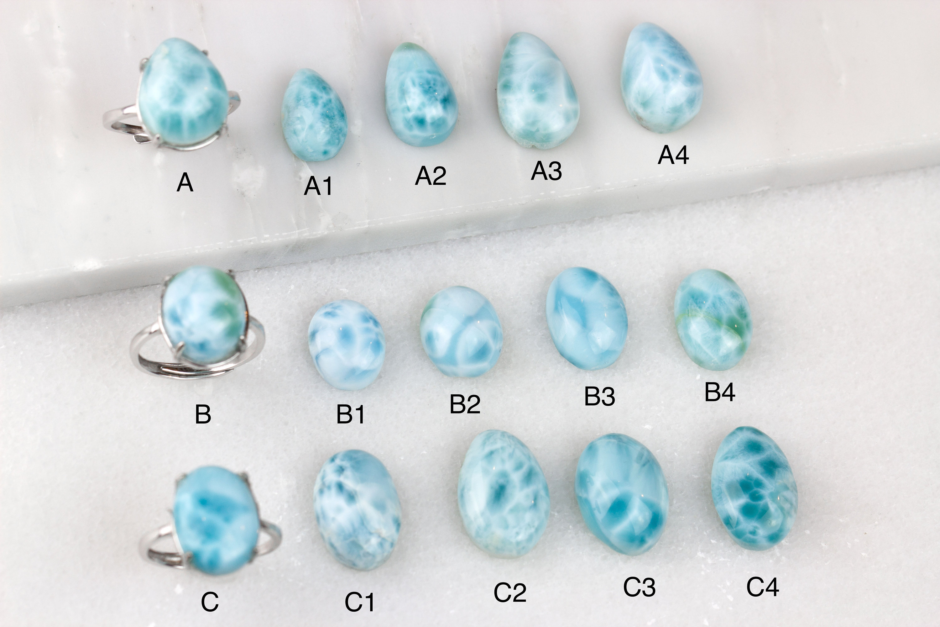 Larimar Ring, Real Larimar, Larimar Boho Ring, Blue Boho Ring, Blue ...