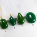 Jade Pebble Necklace/ 18K Gold Filled Jade/ Jade Stone Pendant/ Green ...