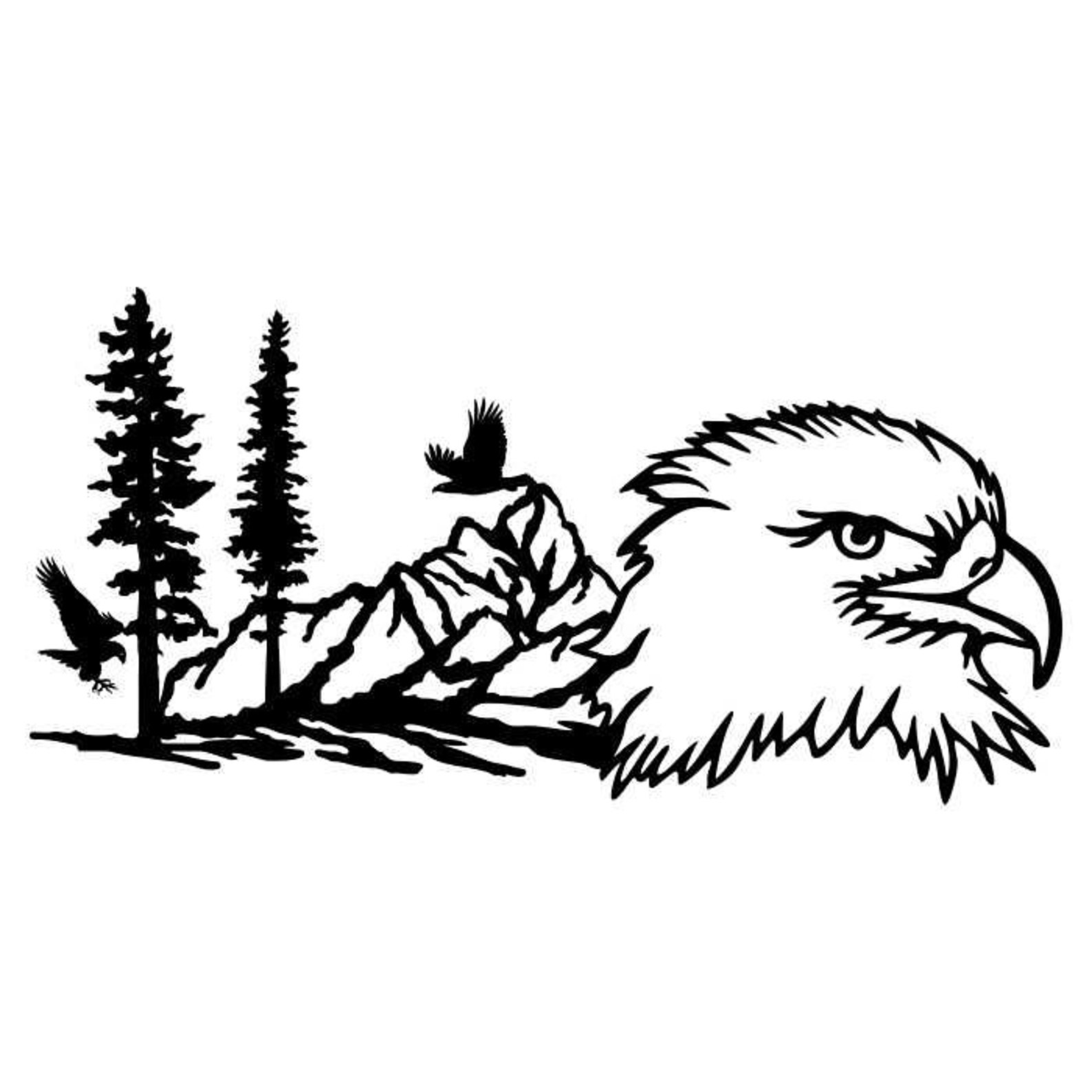 Eagle Clipart Silhouettes Scene, Eps Dxf Pdf Png Svg Ai Files - Plasma ...