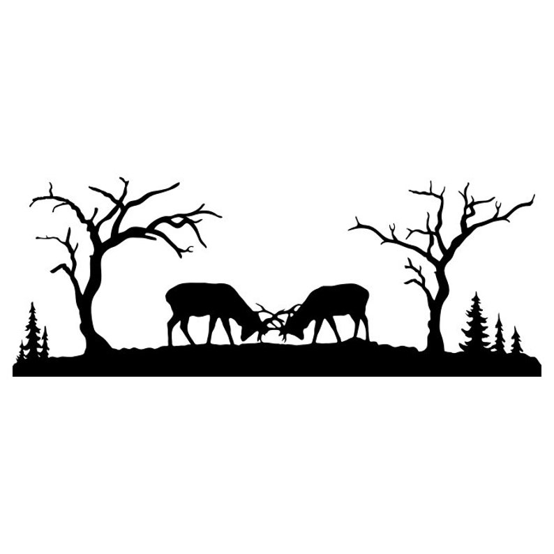 Elk Clipart Silhouettes Scene Eps Dxf Pdf Png Svg Ai Files - Etsy