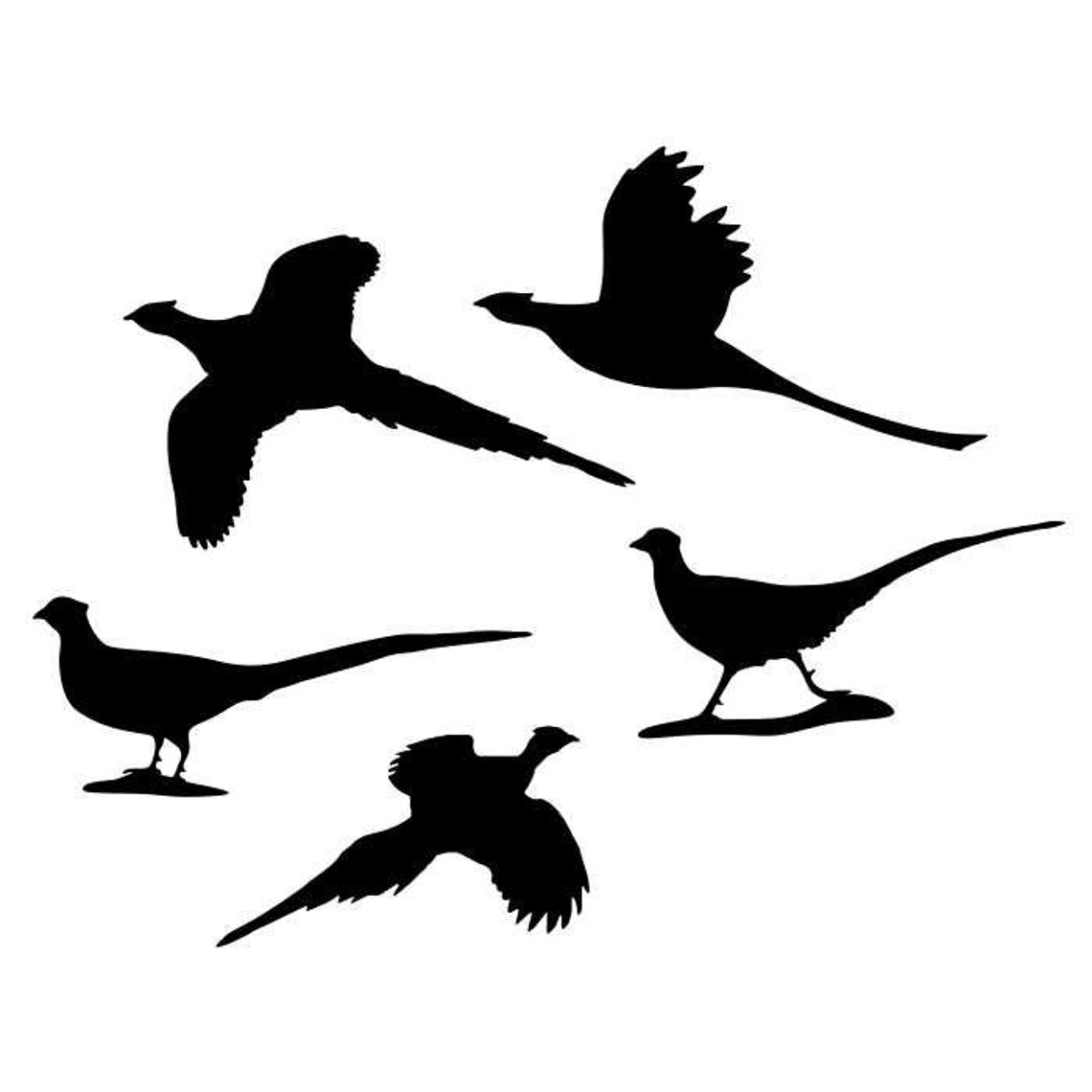 Pheasant Clipart Silhouettes Scene Eps Dxf Pdf Png Svg Ai - Etsy Canada
