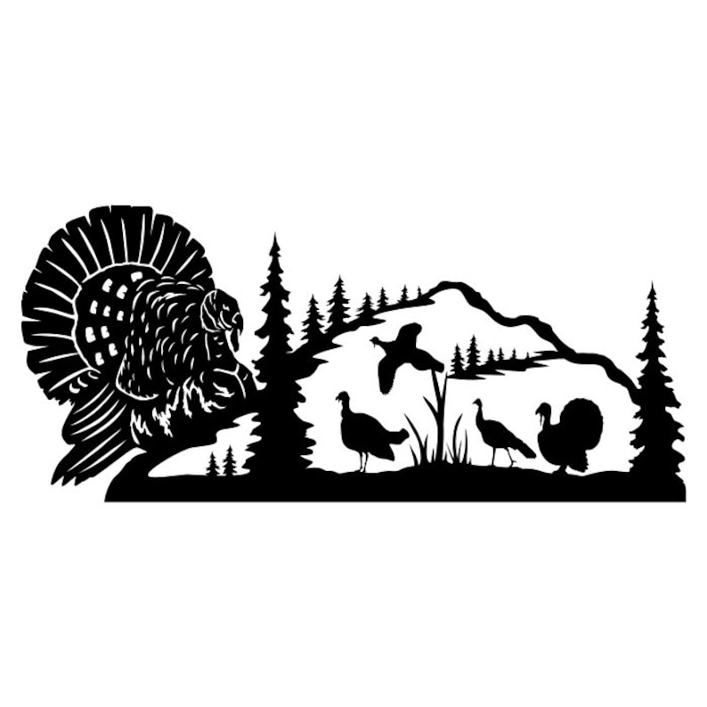 Turkey Clipart Silhouettes Scene, Eps Dxf Pdf Png Svg Ai Files - Plasma ...