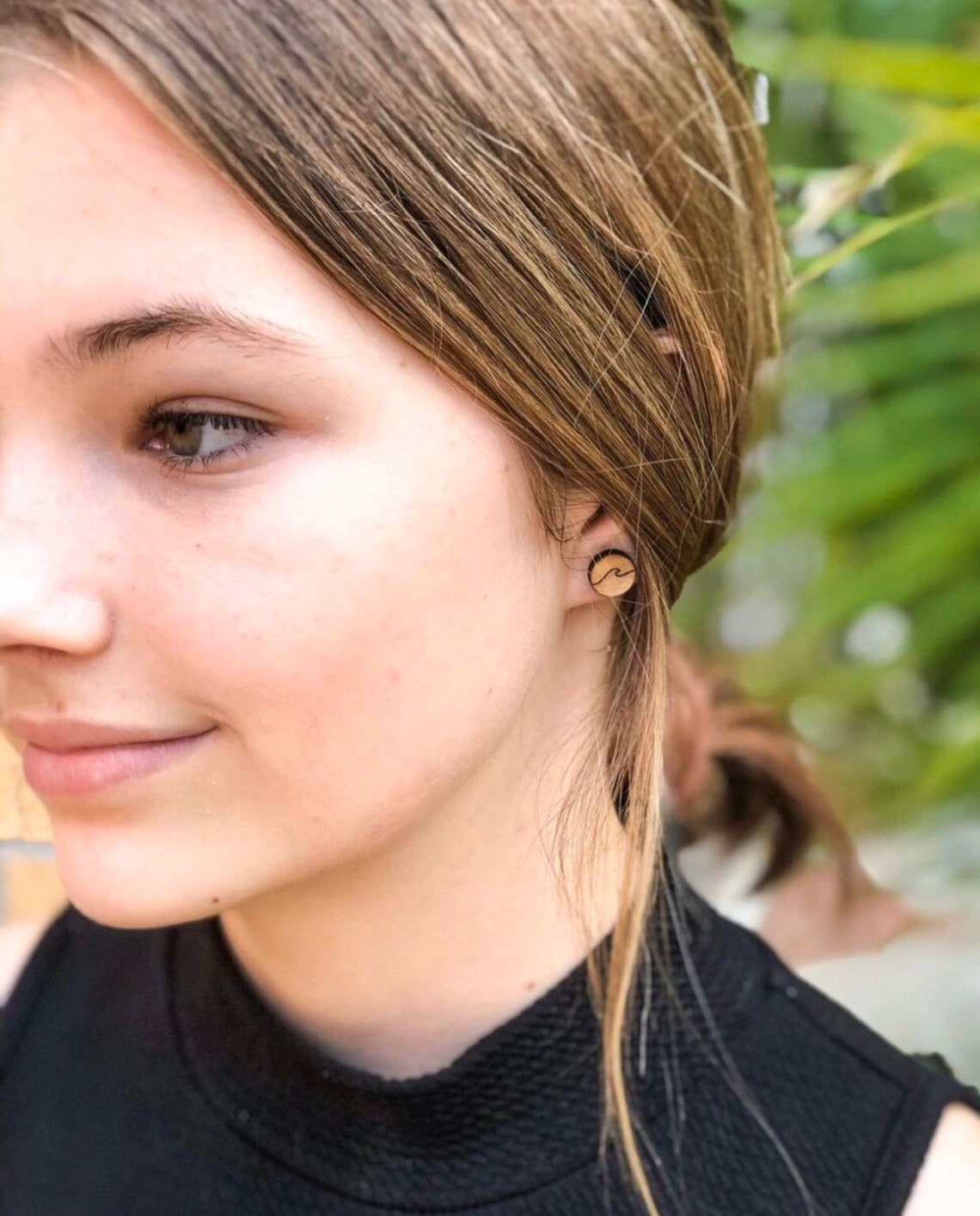 Wooden Wave Studs-laser Cut Studs-wave Earrings-wooden Earrings-wooden ...