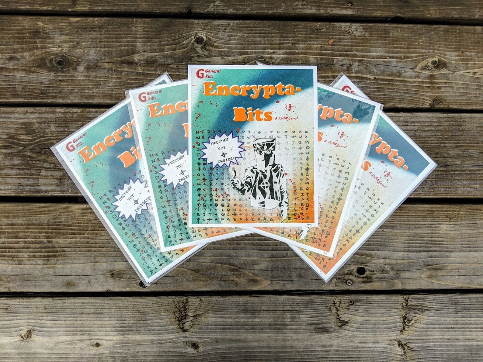 Encrypta-bits Cereal Box Themed Spray Paint Art - Etsy