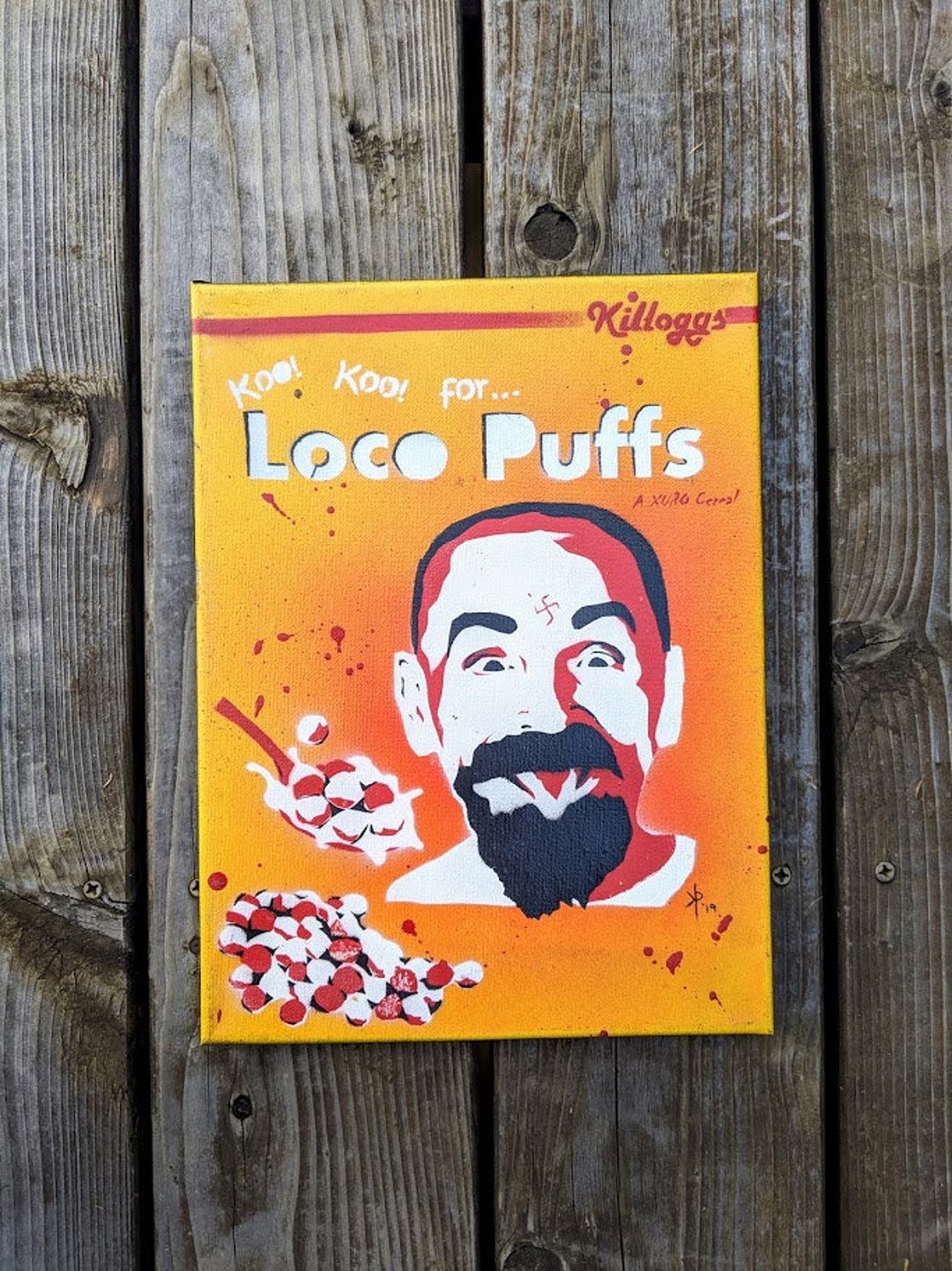 Loco Puffs Cereal Box Themed Spray Paint Art - Etsy