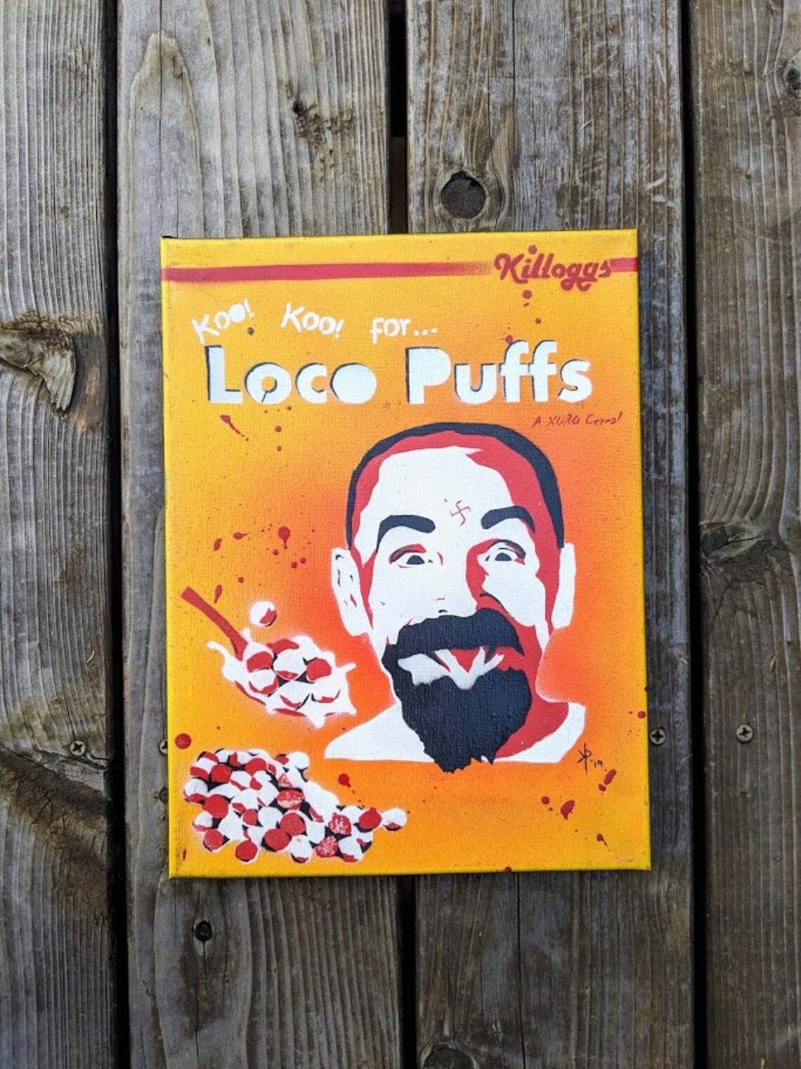 Loco Puffs Cereal Box Themed Spray Paint Art | Etsy