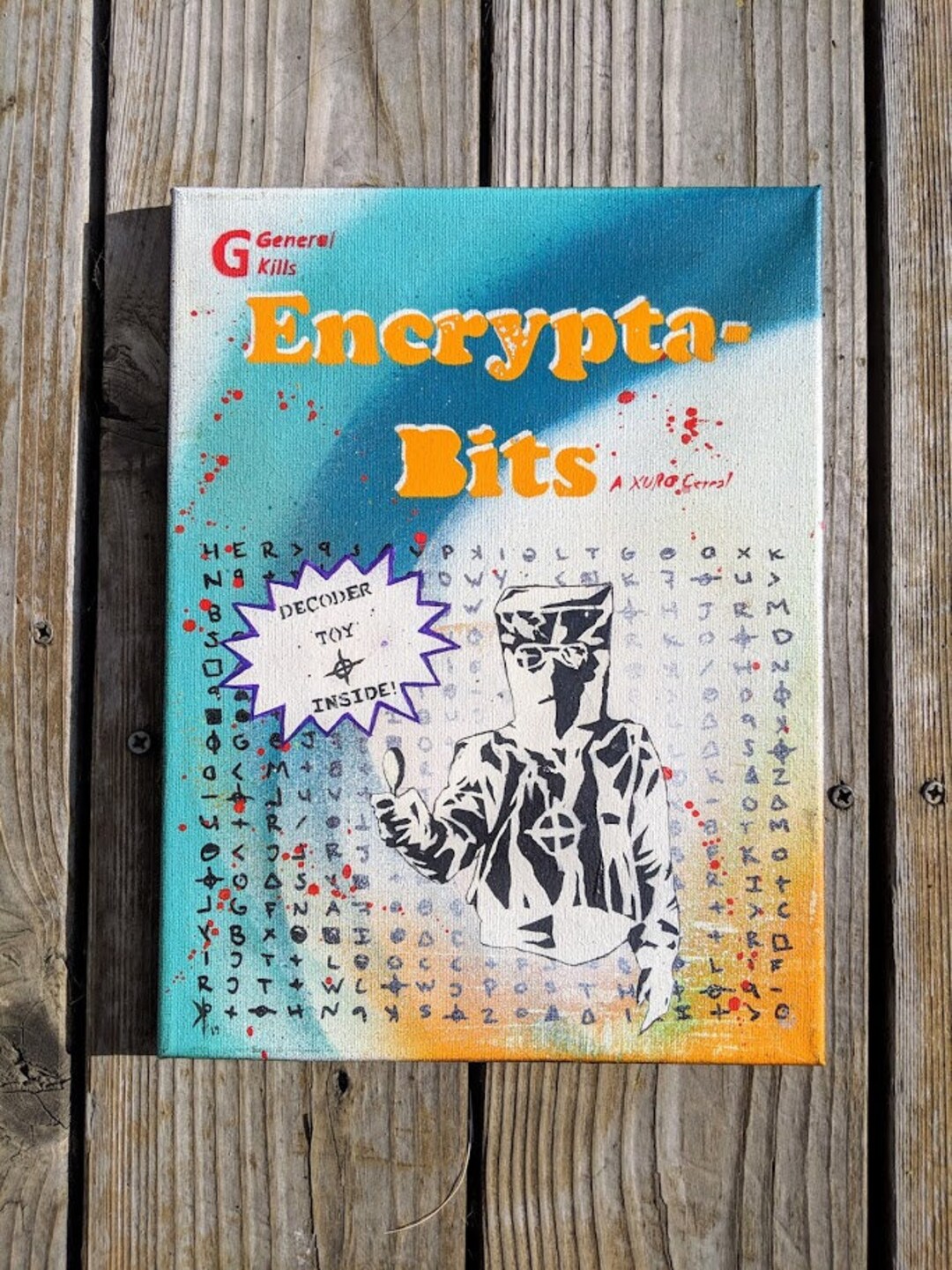 Encrypta-bits Cereal Box Themed Spray Paint Art - Etsy