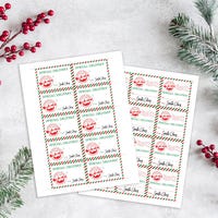 Printable Santa Mail North Pole Shipping Label Sticker, Christmas ...