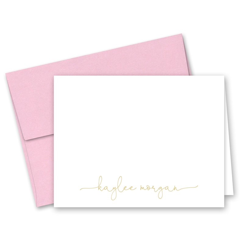 Personalized Folded Note Cards Stationery Set of 10 With | Etsy