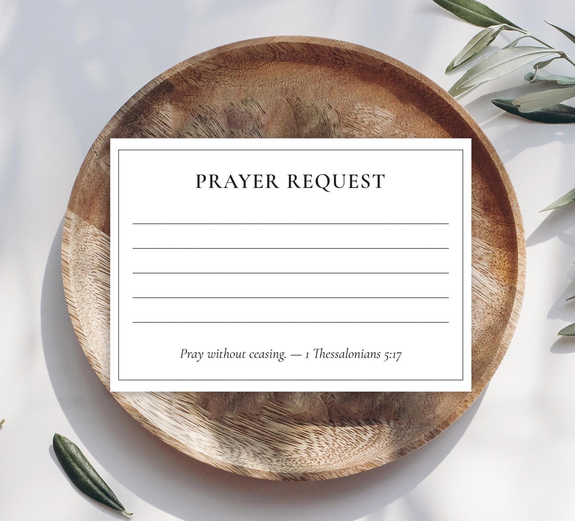 Minimalist Border Prayer Request Cards (instant Digital Download) - Etsy