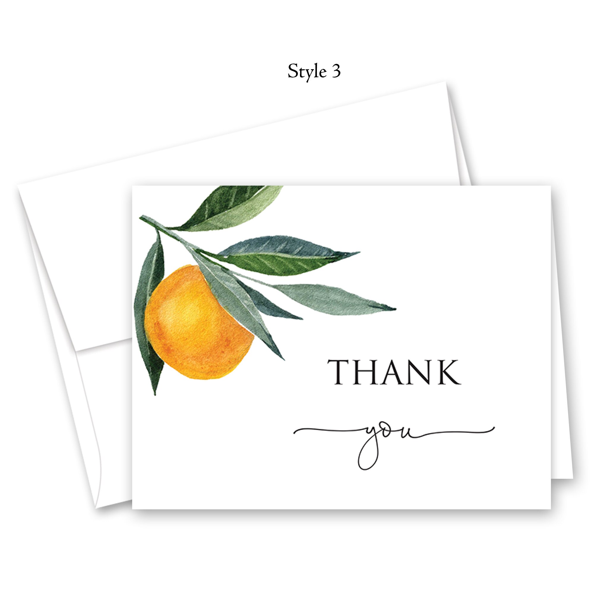 Clementine Orange Note Cards Citrus Clementine Theme Baby - Etsy