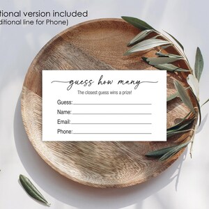 Digital Minimalist Guess How Many Game Cards - INSTANT DOWNLOAD - Etsy