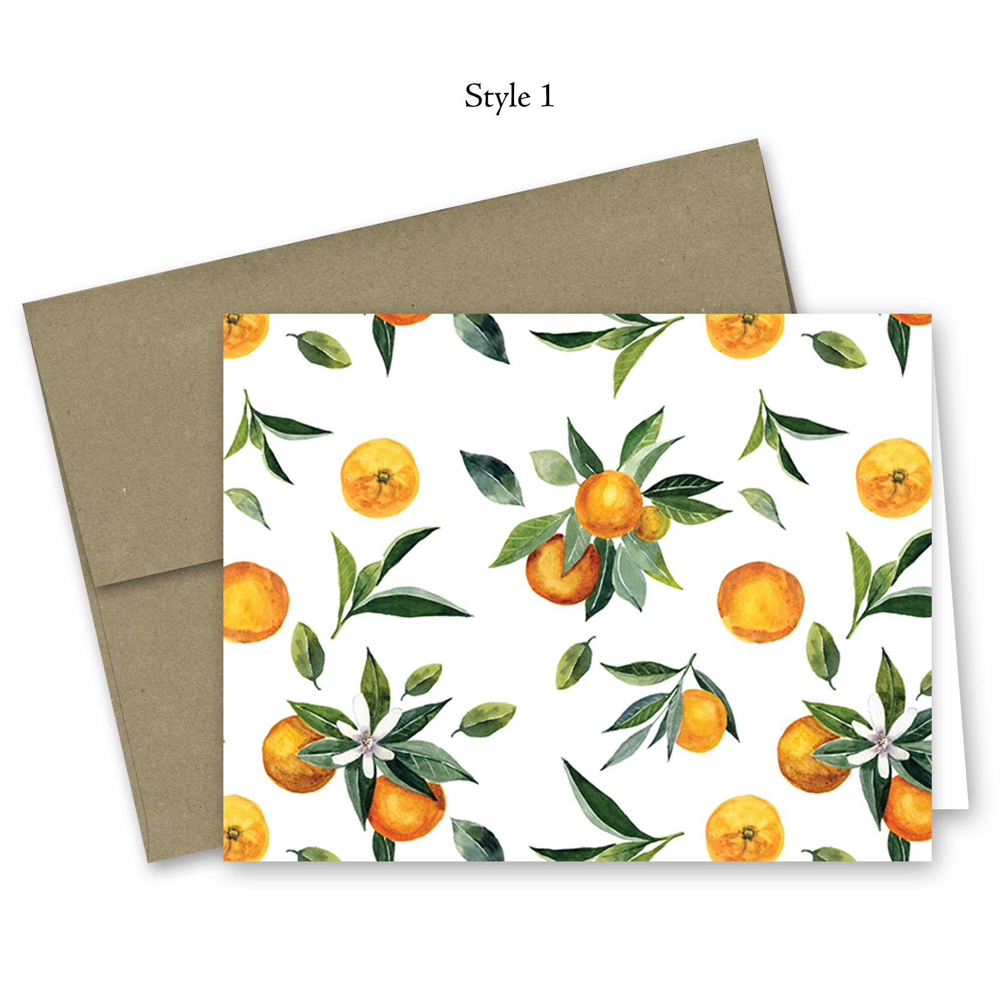 Clementine Orange Note Cards Citrus Clementine Theme Baby - Etsy