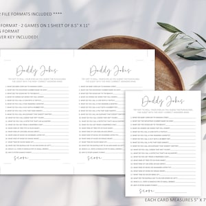 Minimalist Daddy Jokes Gender Neutral Baby Shower Game (NOT EDITABLE ...