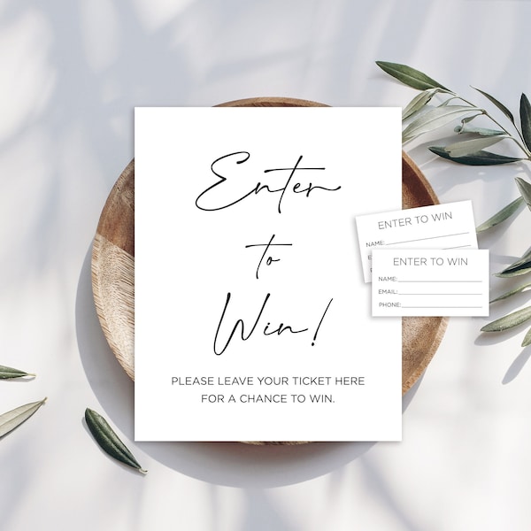 Enter to Win Signs - Etsy