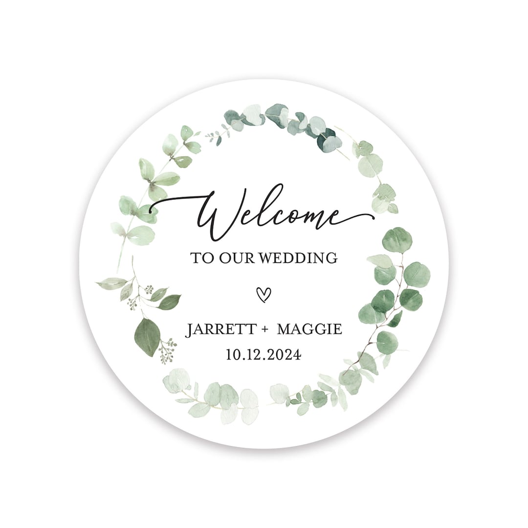 Wedding Sticker - Wedding Welcome Sticker - Wedding Favor Sticker - Etsy