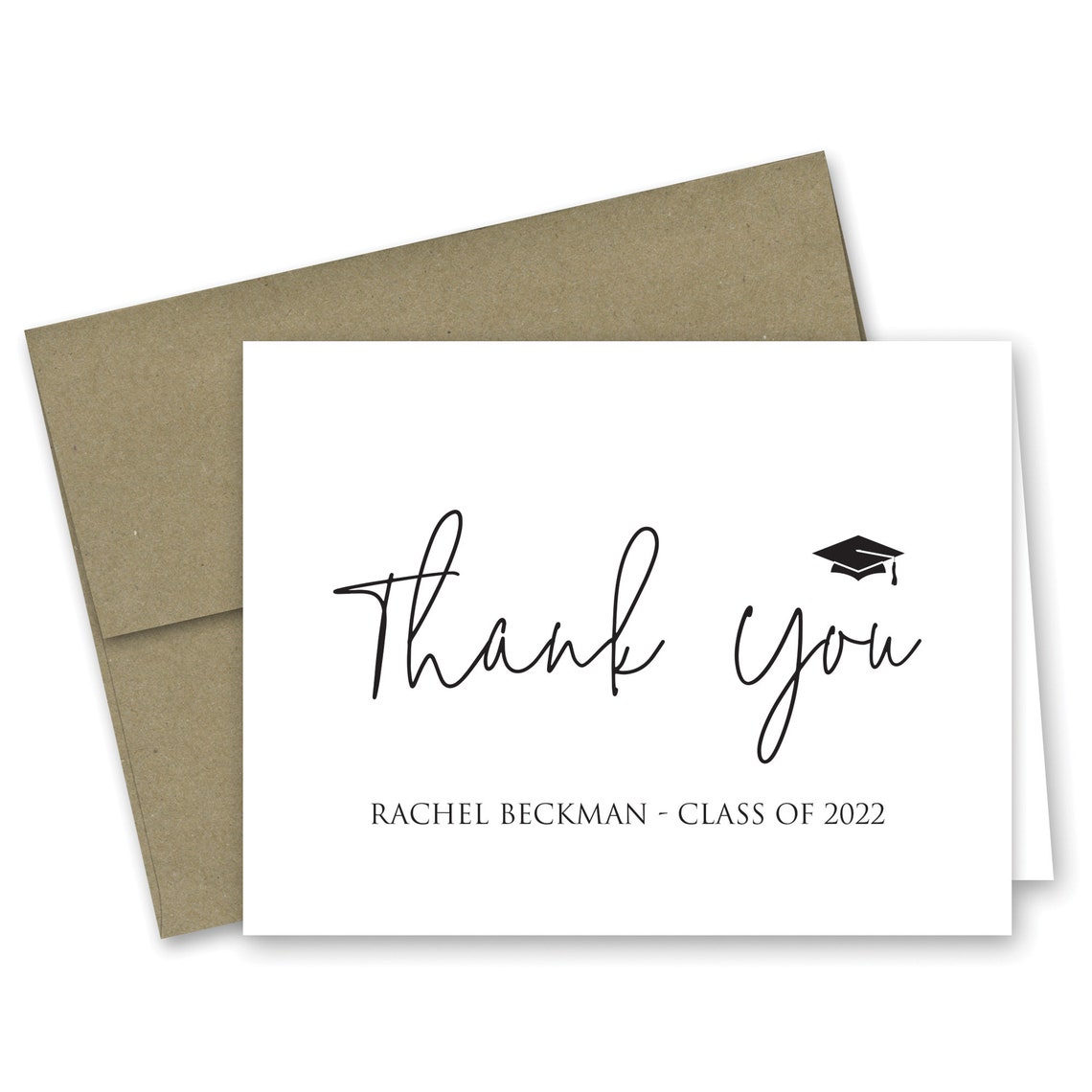 Personalized Graduation Thank You Cards Set of 12 With - Etsy