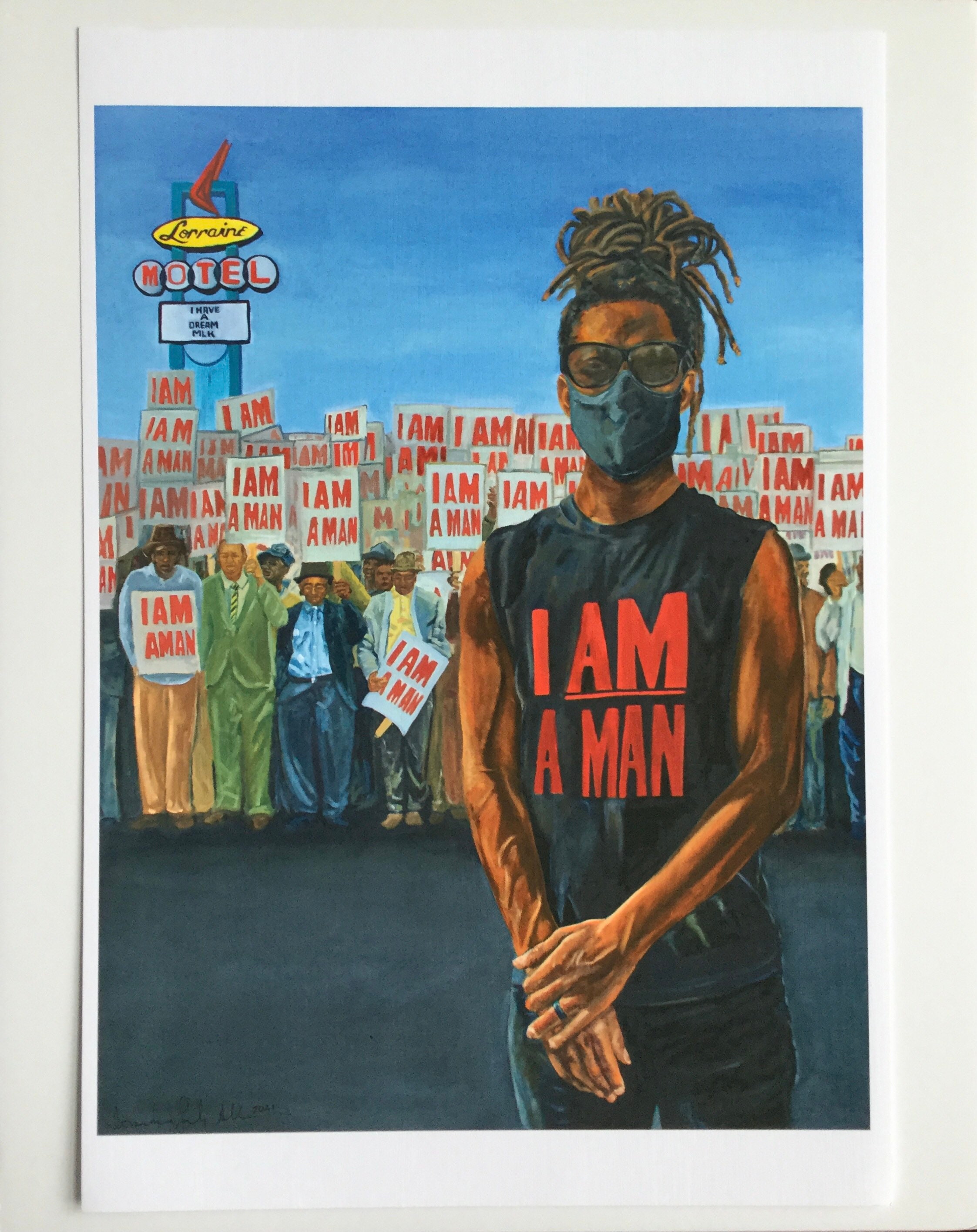 African American Art Black Man With Locs, 13 X 19 Fine Art Print i Am ...