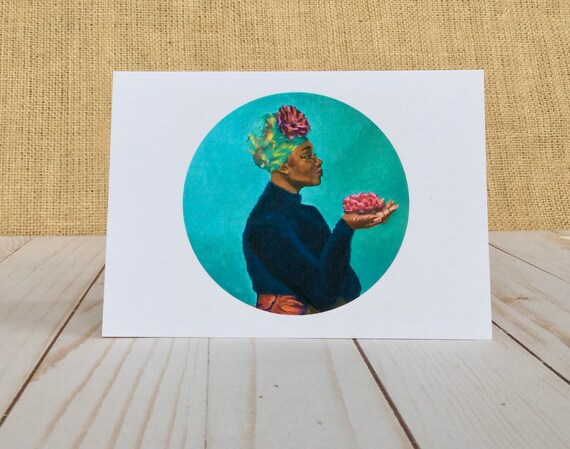 African American Art Fine Art Blank Note Card 4.5 X 6.25 | Etsy