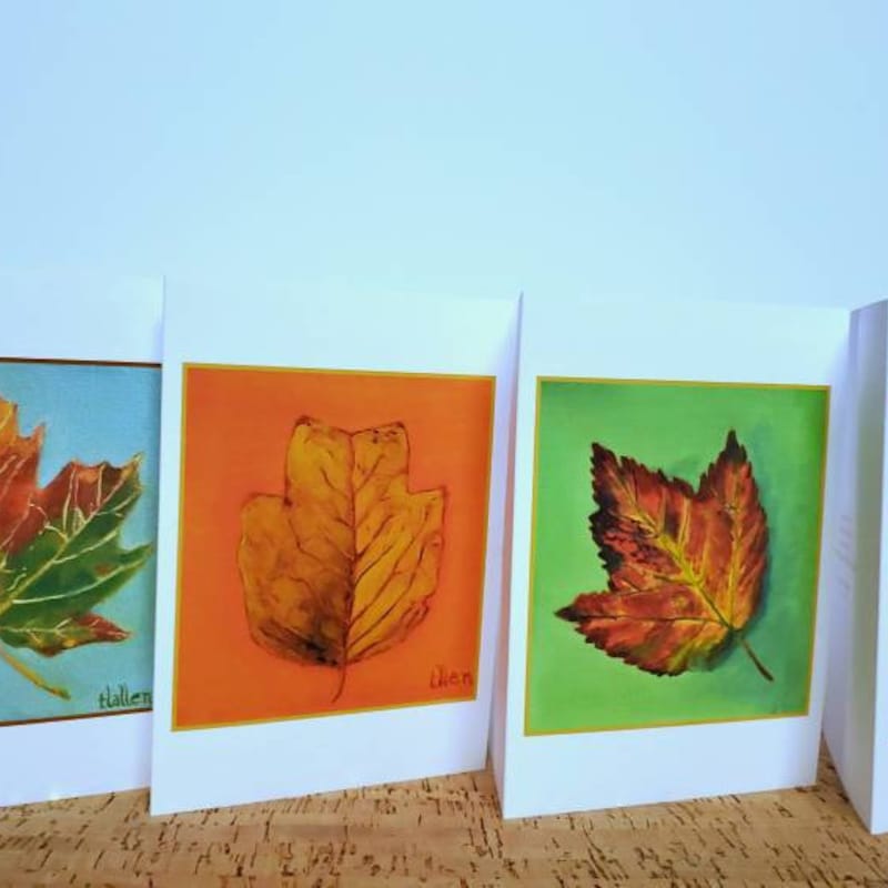 Autumn Leaves Cards - Etsy
