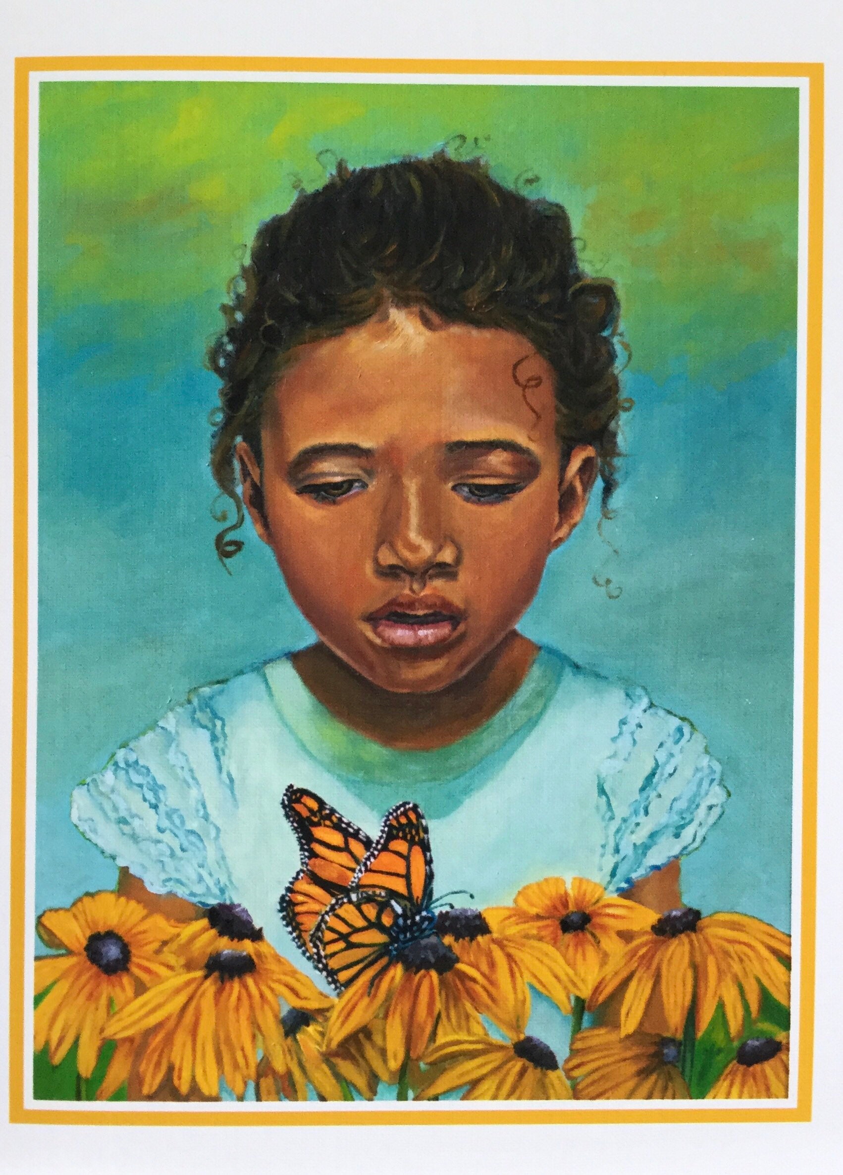 Awe and Wonder 4.5" X 6.25" Fine Art Blank Note Card by Tomisha Lovely ...