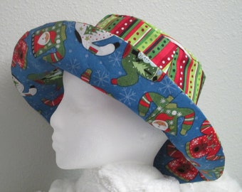 Bucket Hat 23 Large Christmas Santa surfing the waves | Etsy