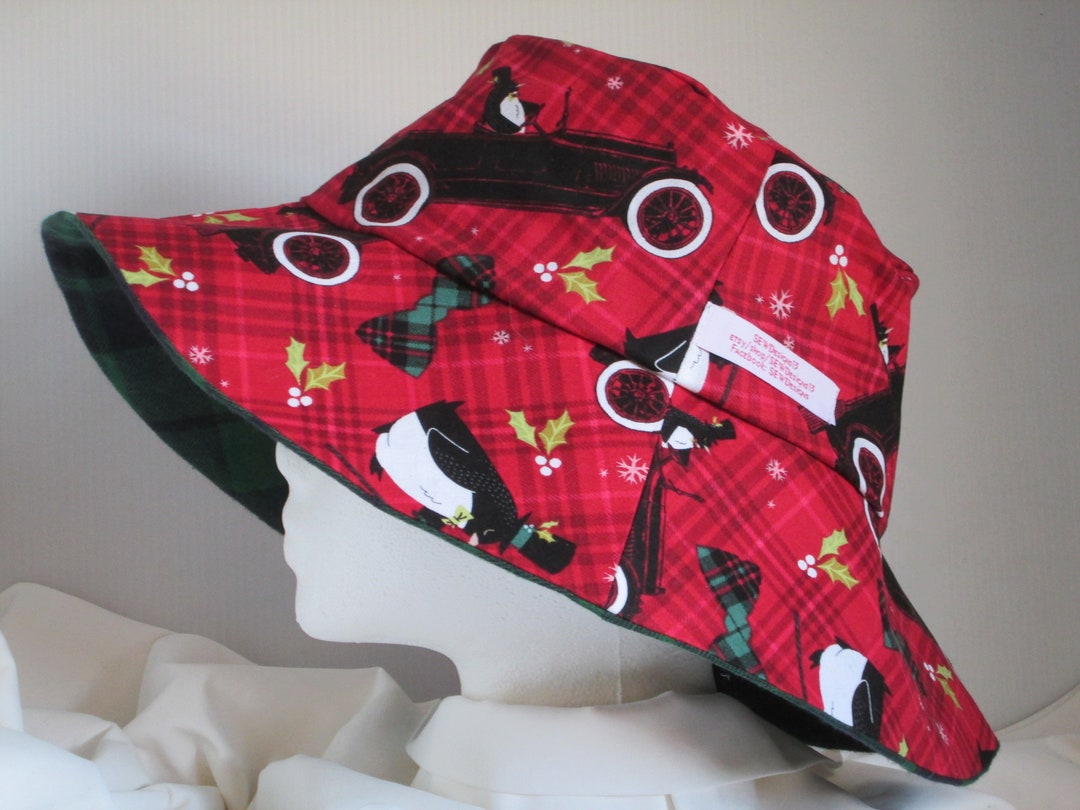 Bucket Hat 24" Xlarge Christmas Hat, Christmas Bucket Hat, Reversible ...