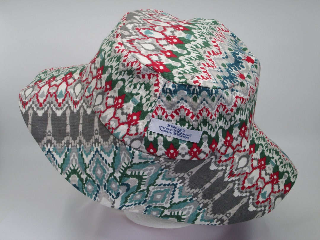 Bucket Hat 25" XX Large Hat, Multi Stripe, 2XL Reversible Hat, Hat for ...