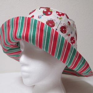 Bucket Hat 25 Xxlarge Christmas Hat With Red Christmas Ornaments ...