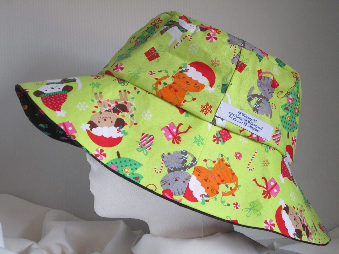 Bucket Hat 25" Xxlarge Reversible Bucket Hat, Christmas Bucket Hat, Hat ...