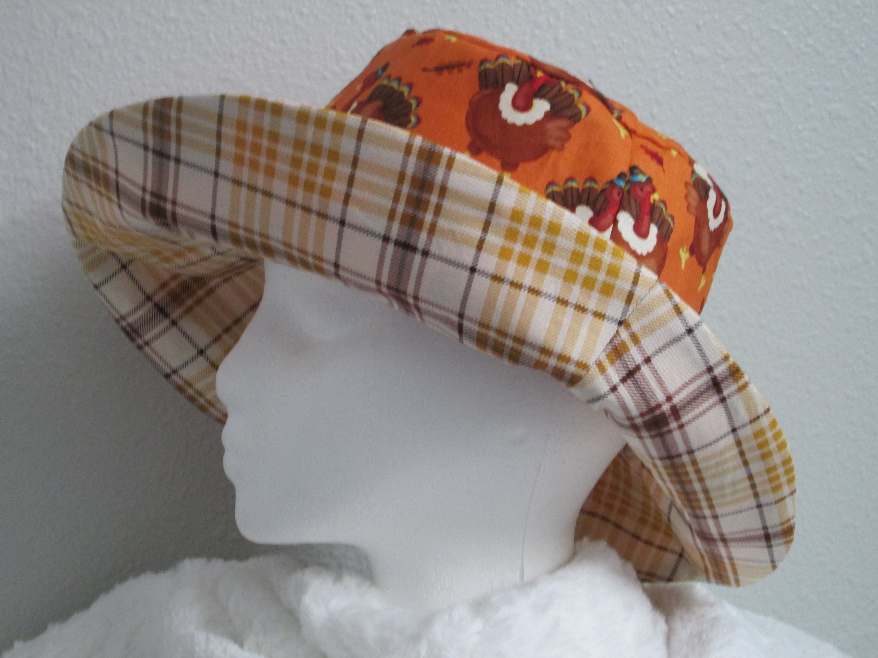 Bucket Hat 24" Xlarge Turkey Bucket Hat, Thanksgiving Hat, Reversible ...