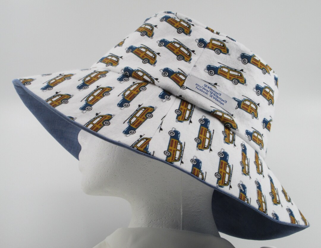 Bucket Hat 25" XXL Reversible Bucket Hat, Woodie Wagon Bucket Hat, Hat ...