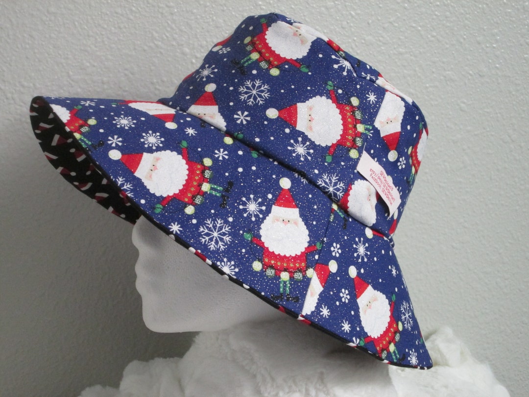 Bucket Hat 23" Large Reversible Hat, Christmas Hat, Santa Hat ...