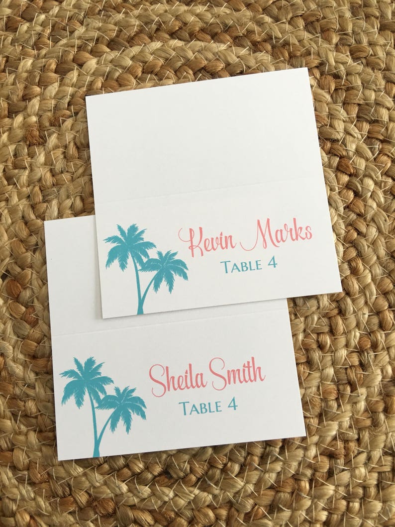 Destination Wedding Place Cards Place Cards Beach Wedding | Etsy