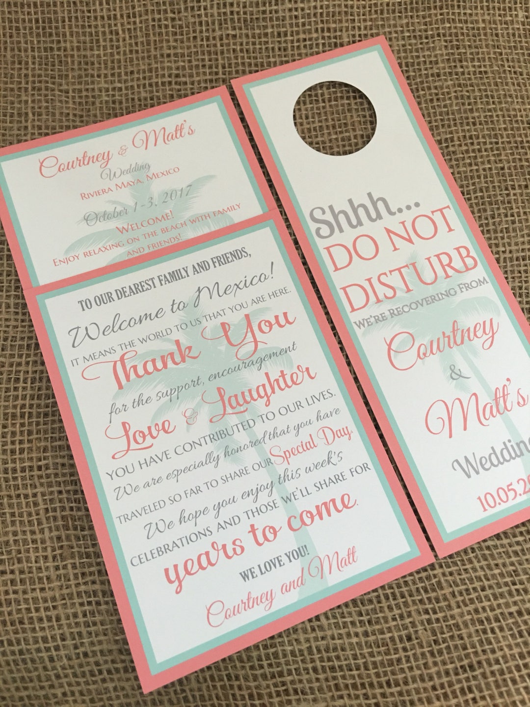 Wedding Welcome Letter, Wedding Welcome Itinerary, Wedding Welcome ...