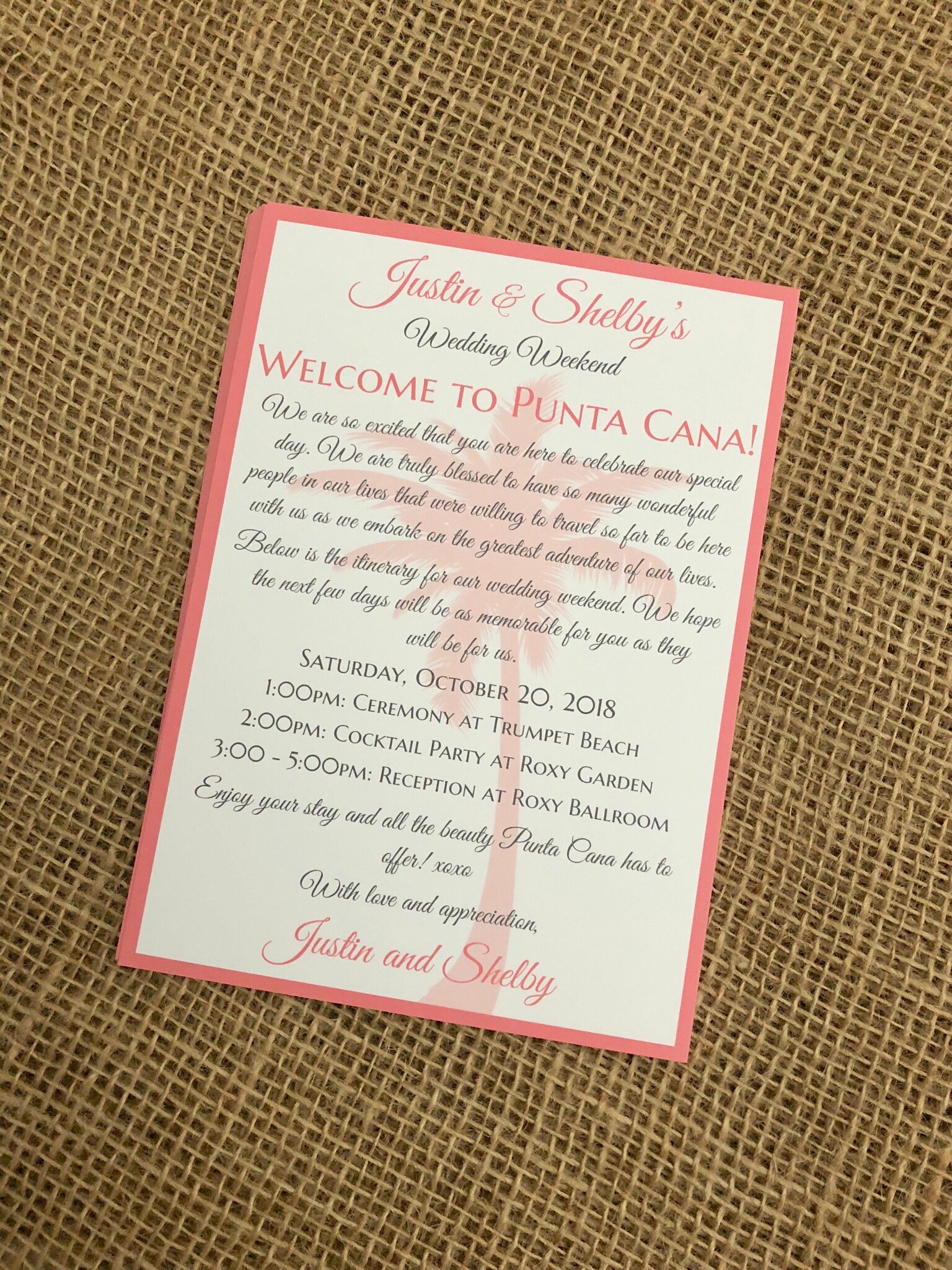 Beach Wedding Welcome Letter, Destination Wedding Welcome Bags, Wedding ...