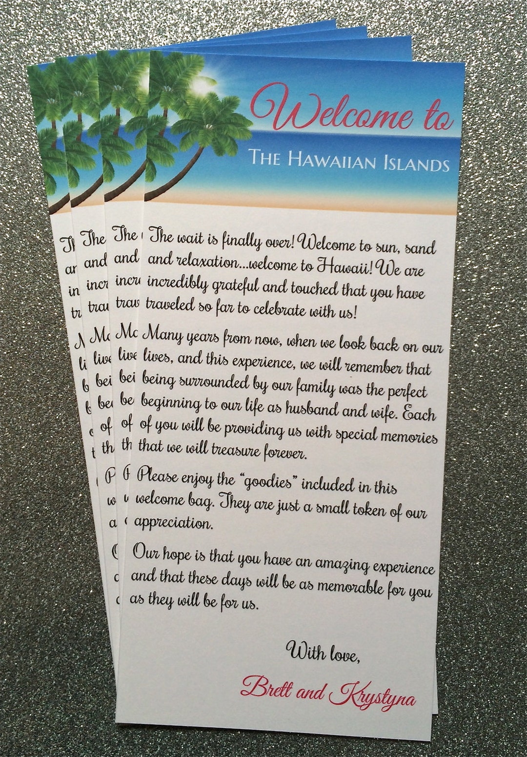 Destination Wedding Welcome Letter, Beach Wedding Welcome Letter ...