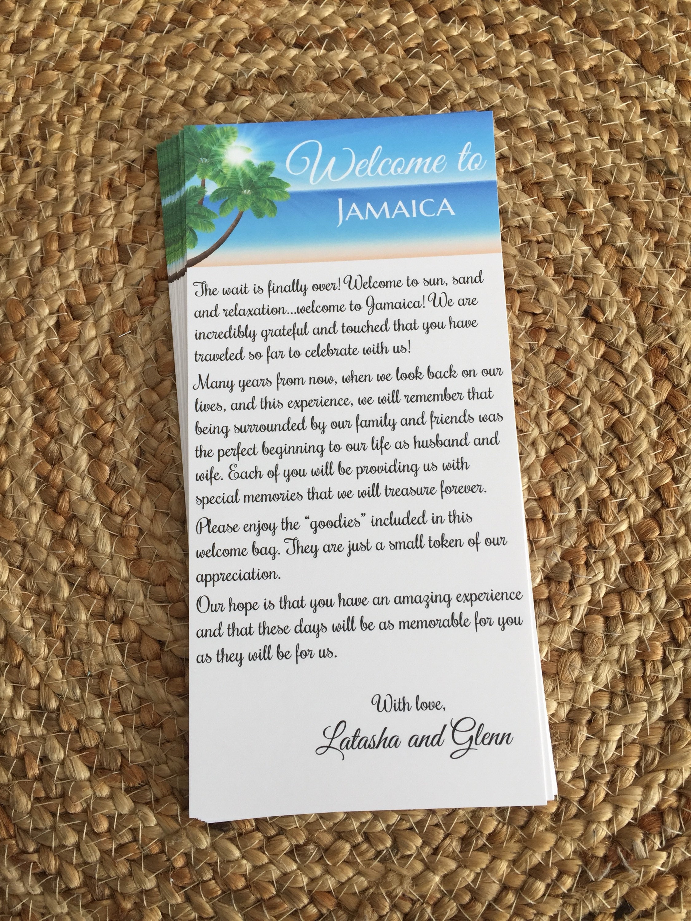 Destination Wedding Welcome Letter, Beach Wedding Welcome Letter ...