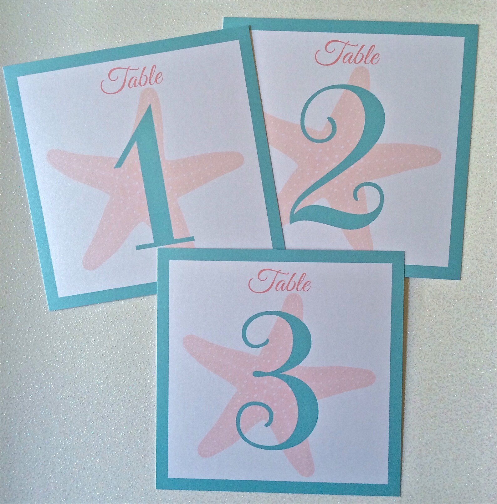 Wedding Table Numbers Starfish Wedding Table Numbers - Etsy