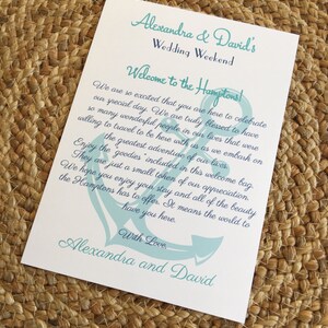 Nautical Welcome Letter, Destination Wedding Welcome Letter, Welcome ...