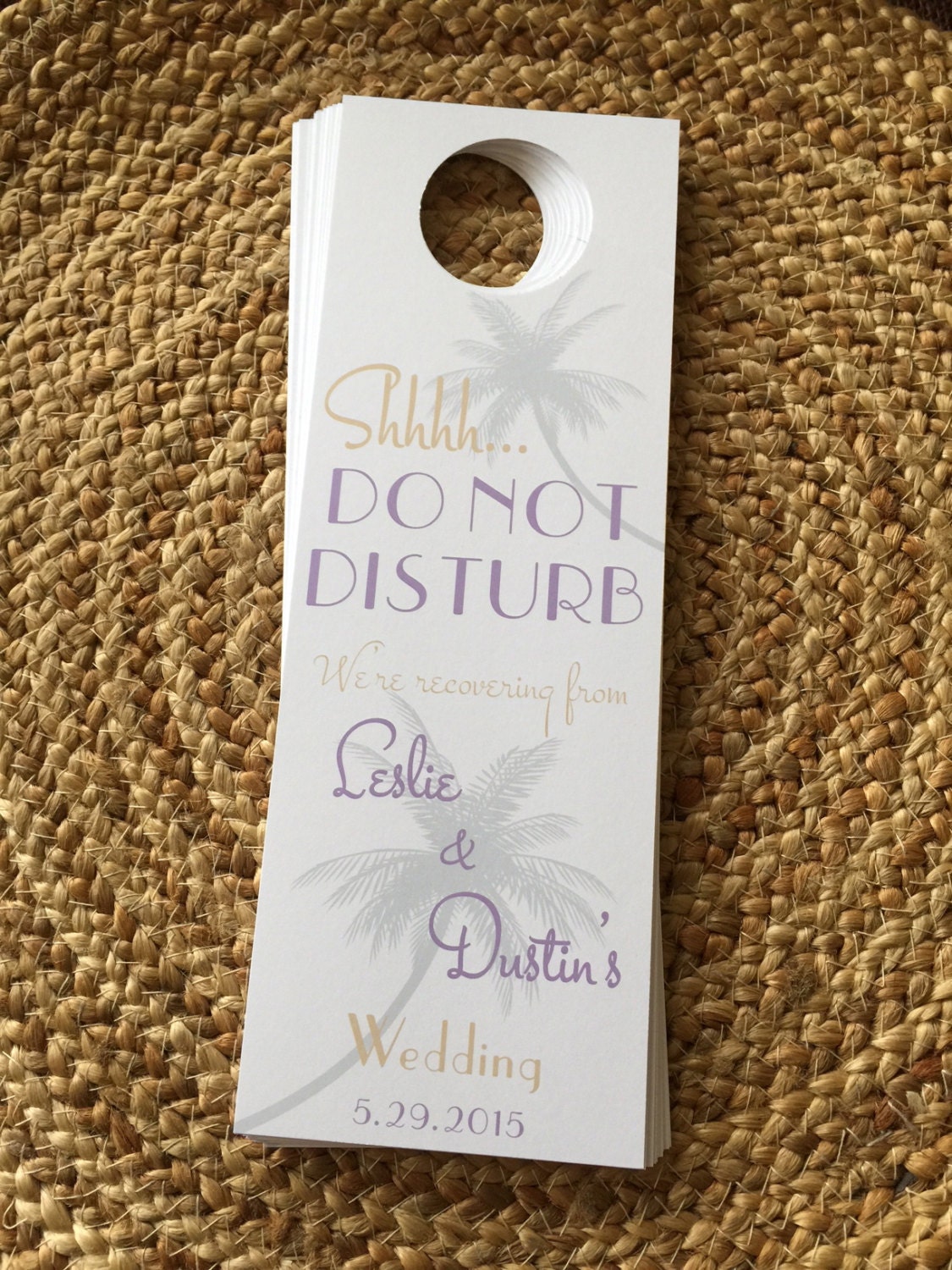 Wedding Door Hanger for Destination Wedding, Tropical Wedding Door ...