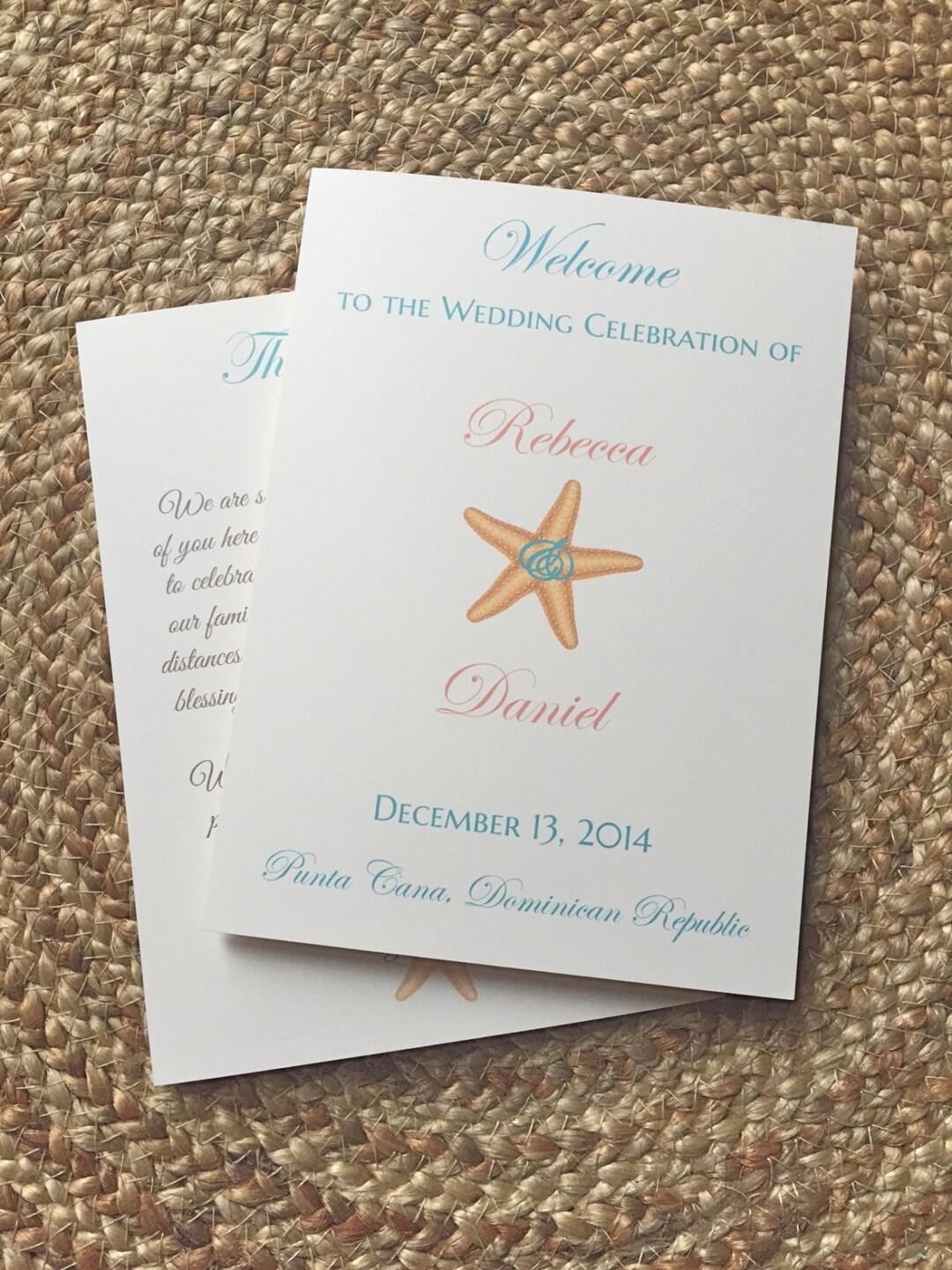 Wedding Program, Destination Wedding Program, Beach Wedding Program ...
