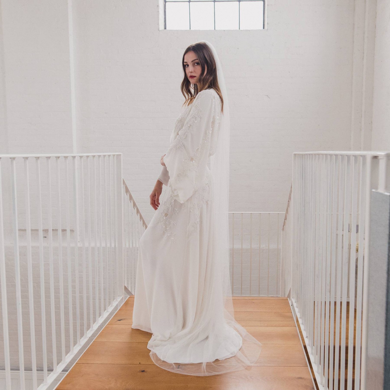 Fine English Tulle Wedding Veil: Single Tier, Raw Cut Edge | JOY - Etsy