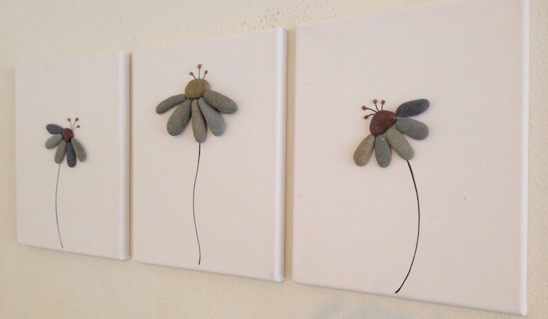 Pebble Art Wall Art Decor Beach Decor Home Decor Canvas - Etsy
