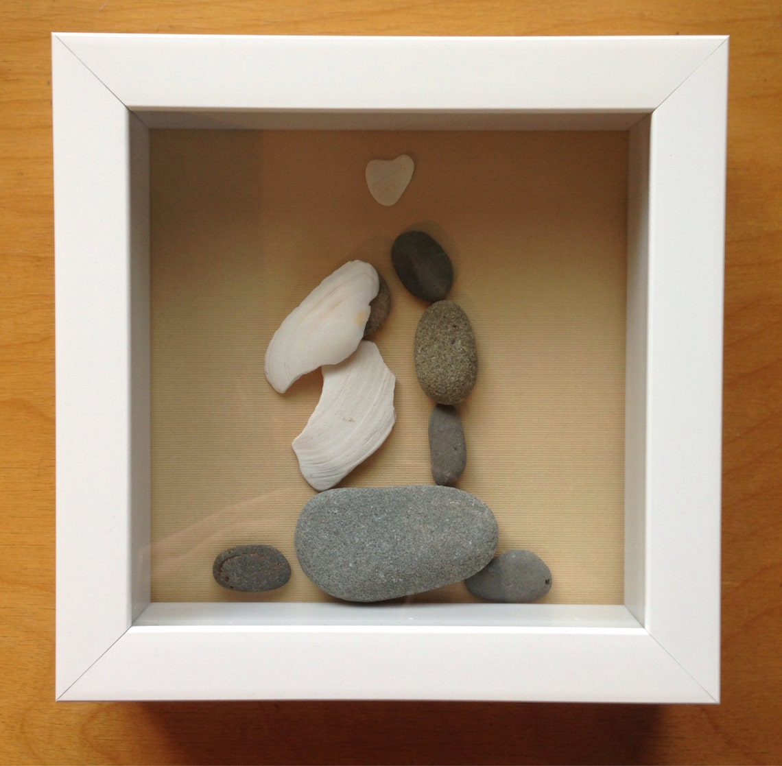 Pebble Art, Wedding Gift, Couple, Love, Shadow Box, Unique Gift, Bride ...
