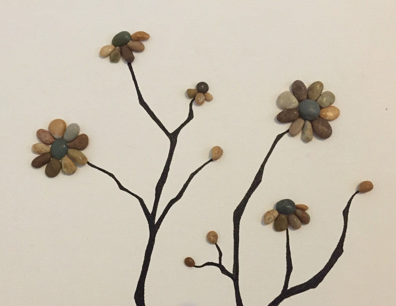 Pebble Art Canvas Art Home Decor Beach Home Decor Japanese - Etsy